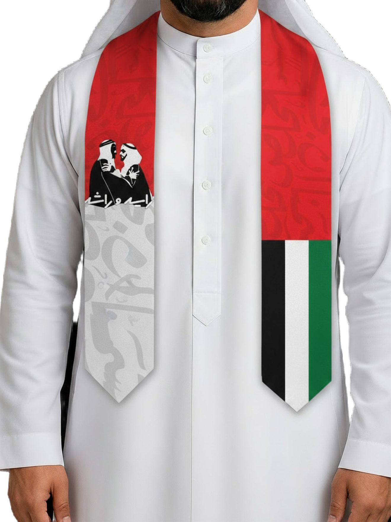 National Day Scarf for Men – UAE Celebration Scarf