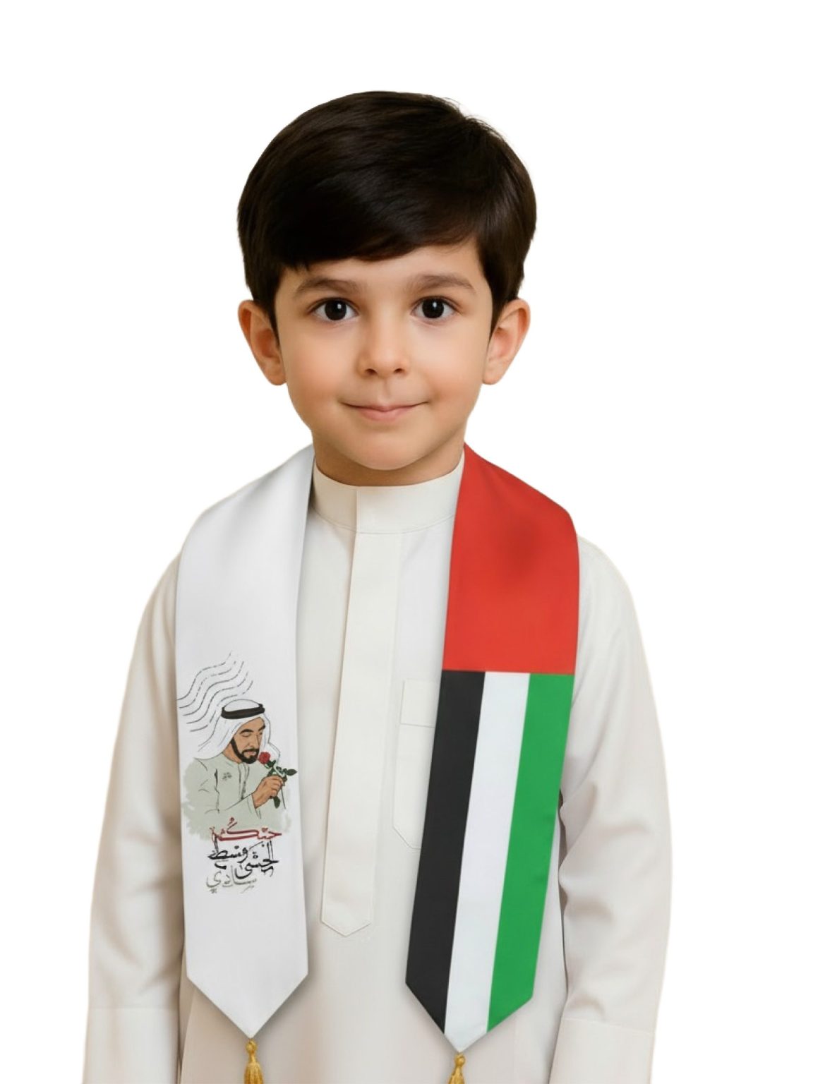 UAE Scarf for Kids – Patriotic Scarf for National Day & Celebrations